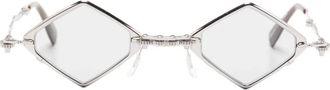 Kuboraum lunettes de soleil H80 à monture géométrique - Argent
