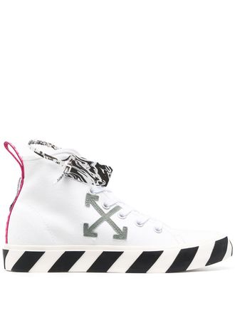 Off-white baskets montantes vulcanis&eacute;es - Blanc