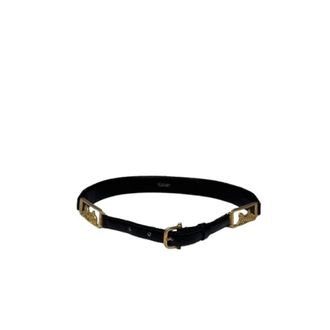 Celine Pre-owned Vintage Carriage Logo Belt - - Pre-owned - Damen - Schwarzk - ONE SIZE