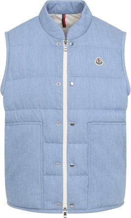 Moncler Homme, Vestes, Bleu, Taille: M Heceta Gilet