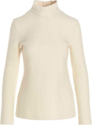 Jil Sander Pull Col Roul&eacute; - Blanc