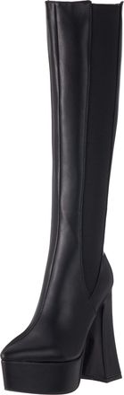 Lamoda Damen Gone Knee High Boot, Black Pu, 38 EU
