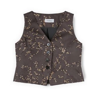 Motivi Viskose-Twill-Weste mit Blumenprint - - Suits - Damen - Grau - XS