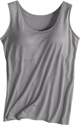 Generic D&eacute;bardeur pour femme avec coupe ample - Haut de sport avec soutien-gorge int&eacute;gr&eacute; - Yoga - Haut d&eacute;t&eacute; - Col rond - L&eacute;ger - Gilet stretch - &Eacute;l&eacute;gant - D&eacute;b