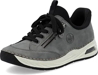 Rieker Damen 44567, Frauen Halbschuhe,straßenschuhe,Strassenschuhe,Sportschuhe,Freizeitschuhe,Turnschuhe,Laufschuhe,grau (42),41 EU / 7.5 UK