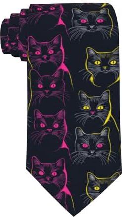 Generic Chats De Couleurs Multiples Cravatte Élégante Cravates Polyvalente Cravates Hommes Pour Soirée Entreprise Fêtes