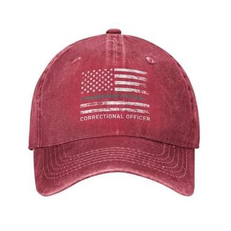 Generic Agent Correctionnel Drapeau des &Eacute;tats-Unis Homme Femme Trucker Caps Styl&eacute;e Hip-Hop Cap sans D&eacute;formation Casquette Trucker pour Toutes Les Saisons Golf