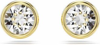 Swarovski Clous doreilles Imber, Taille ronde, Blanches, Placage de ton or