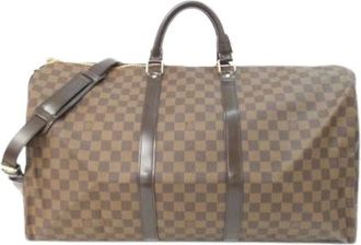 Louis Vuitton unisex, Pre-owned, Brun, Taille: ONE Size Keepall Bandouliere doccasion Sac Boston Damier