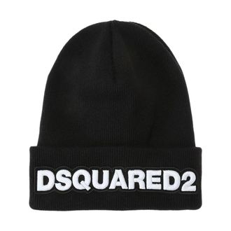Dsquared2 Wool Beanie - - Accessories - Herren - Schwarzk - ONE SIZE