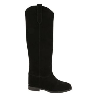 Via Roma 15 4177 Velour Texan Boot - - Shoes - Damen - Schwarzk - 35 EU