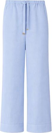 Max Mara Femme, Pantalons, Bleu, Taille: 38 FR Wide Pantalons