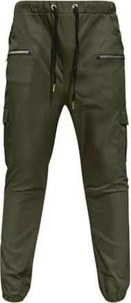 Generic Pantalon de jogging pour homme - Pantalon dext&eacute;rieur avec cordon de serrage &eacute;lastique - Pantalon long - Pantalon de travail tiss&eacute; d&eacute;contract&eacute;, Vert ar