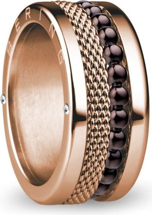 Bering Austauschbar Ringkombination für Damen in Rosé Gold & Braun mit einzigartigem Twist- & Change System, Donube