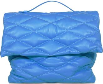 Gava Milano grand sac cabas Vitto en cuir matelassé - Bleu