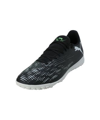 Puma Future 8 Play TT, Unisex Fussballschuh, PUMA Black-PUMA Silver-Fluo Green