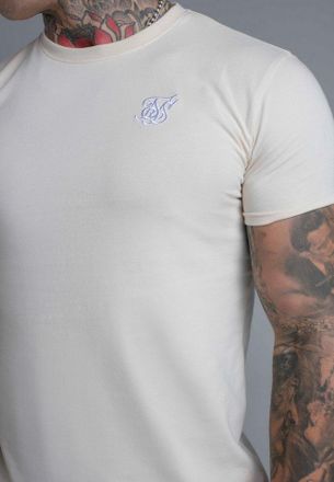 Siksilk T-Shirt SikSilk Herren Ecru Essentials T-Shirt