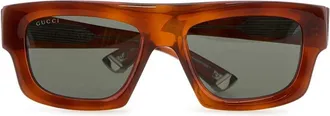 Gucci Mens Caramel Acetate Sunglasses Grey Exterior: Occhiali Da Sole
