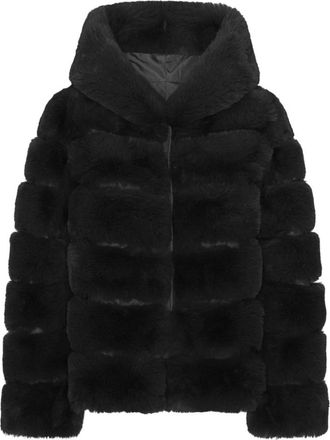 Americandreams Americandreams, Femme, Vestes, Noir, Taille: 44 FR Veste Courte Blake en Fausse Fourrure