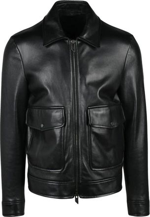 Salvatore Santoro Homme, Vestes, Noir, Taille: S Veste en cuir Schot