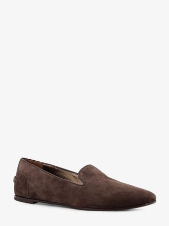 Brunello Cucinelli Womens Loafers Monili Brown Suede