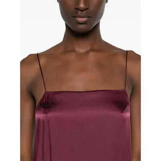 Anine Bing Silk-Rayon Satin Dress - Red