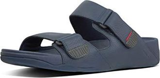 FitFlop Homme Gogh MOC-Leather Sandale Glissante, Bleu (Midnight Navy 399), 41 EU