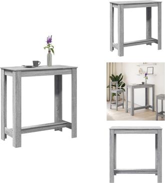 vidaXL Bartisch Grau Sonoma 102x50x103,5 cm Holzwerkstoff - Bartisch - Bartische - Stehtisch - Kneipentisch