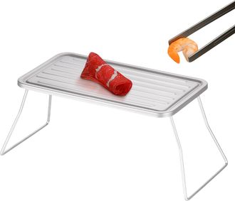 Generico Camping-Grilltisch | Grillbrett und Drehbrett - Grillplatte f&uuml;r K&uuml;che | zum Backen im Freien, Restaurant, Catering, Picknick, Camping, K&uuml;che, Fleisch,