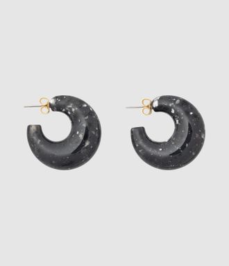 Vanessa Baroni Boucles doreilles Moon Black Marble