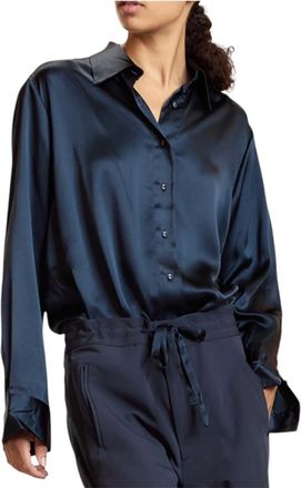 Cynthia Rowley Femme, Blouses et Chemises, Bleu, Taille: 36 FR Collectible Silk Shirt