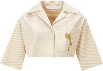 Palm Angels Chemise courte en coton