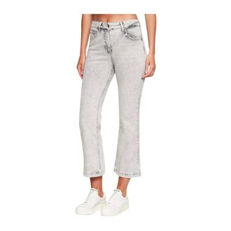 Patrizia Pepe Femme, Jeans, Gris, Taille: W27 Cropped Tapered Jeans