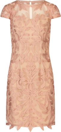 Apart Fashion APART Cocktailkleid aufwendig bestricktes Meshkleid, Rose, 38