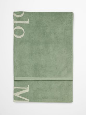 Marc O'Polo Badetuch Statement Beach sage Green, 100x180 cm - 100% Bio-Baumwollfrottier - Uni