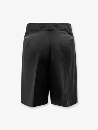 Hev&ograve; Womens Bermuda Shorts Torre Lapillo Black Modal