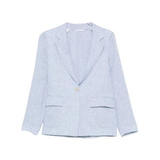 PESERICO Einreihiger Blazer - - Jackets - Damen - Blau - S