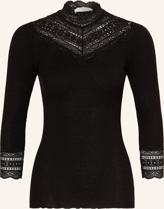 Rosemunde Longsleeve Benita Mit Seide Und 3/4-Arm schwarz