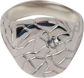 Octi Silber Siegelring mit Stein-Gravur - - Accessories - unisex - Grau - ONE SIZE
