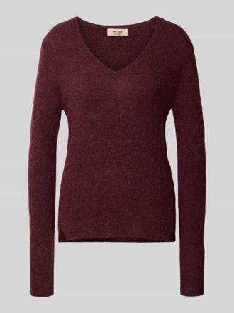 Mos Mosh Slim Fit Strickpullover aus Material-Mix mit Woll-Anteil
