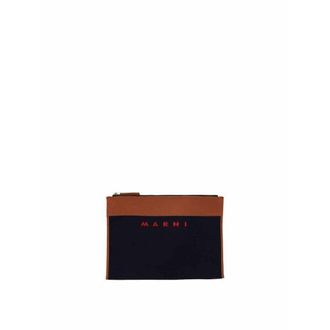 Marni Logo Jacquard Clutch - - Bags - Damen - Blau - ONE SIZE