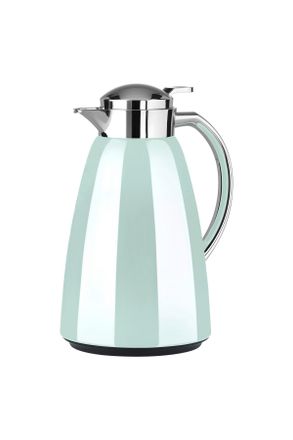 Emsa Isolierkanne Campo, Mintgr&uuml;n, Pastellgr&uuml;n, Metall, 1,0 L, 15x25.5x15 cm, Vakuum, 100% dicht, Glaskolben, abnehmbarer Deckel, h&auml;lt warm, kalt, Kaffee &