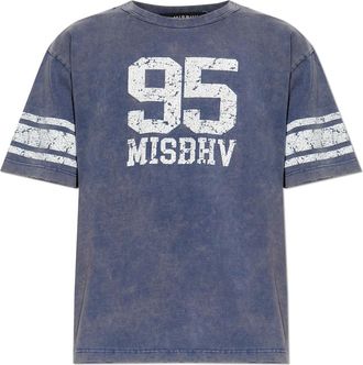 Misbhv Misbhv, Homme, Tops, Bleu, Taille: XS Logo T-Shirt