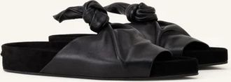 Lanvin Knotted Velvet Slippers - Black