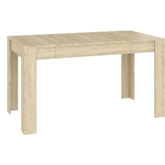 vidaXL TJROO Table de salon de cuisine chêne Sonoma 140 x 74,5 x 76 cm en aggloméré, style minimaliste, table à manger, restaurant, coin repas pour placer de