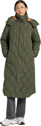 Lee Womens Long Puffer Jacket, Oak Moss, L