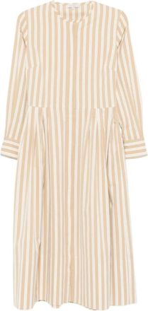 Antonelli Femme, Robes, Beige, Taille: 38 FR Striped Pleated Dress