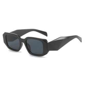 Generic Lunettes De Soleil Carr&eacute;es &Agrave; Petite Monture For Hommes Et Femmes, Id&eacute;ales For Les Activit&eacute;s Plein Air, Trajets Quotidiens Vacances(Black)