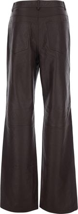 Rotate Lamb Leather Trousers - Brown