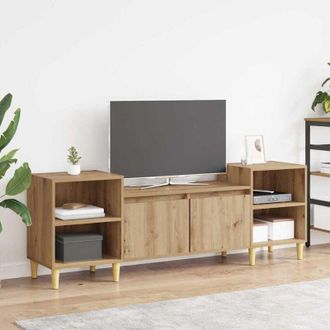 vidaXL vidaXL Meuble TV Ch&ecirc;ne artisanal 160 x 35 x 55 cm Bois ding&eacute;nierie